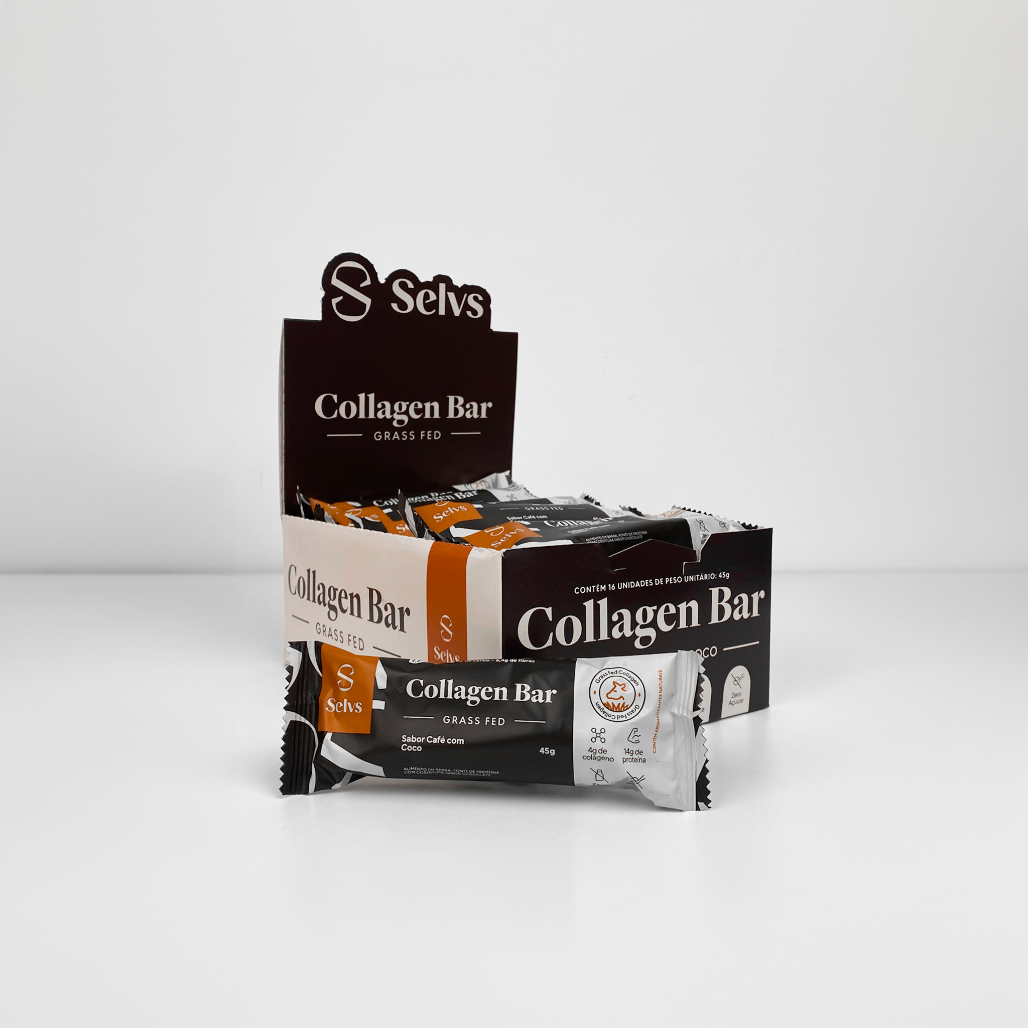 Selvs Collagen Bar Café com Coco | Barrinha Proteica com Colágeno