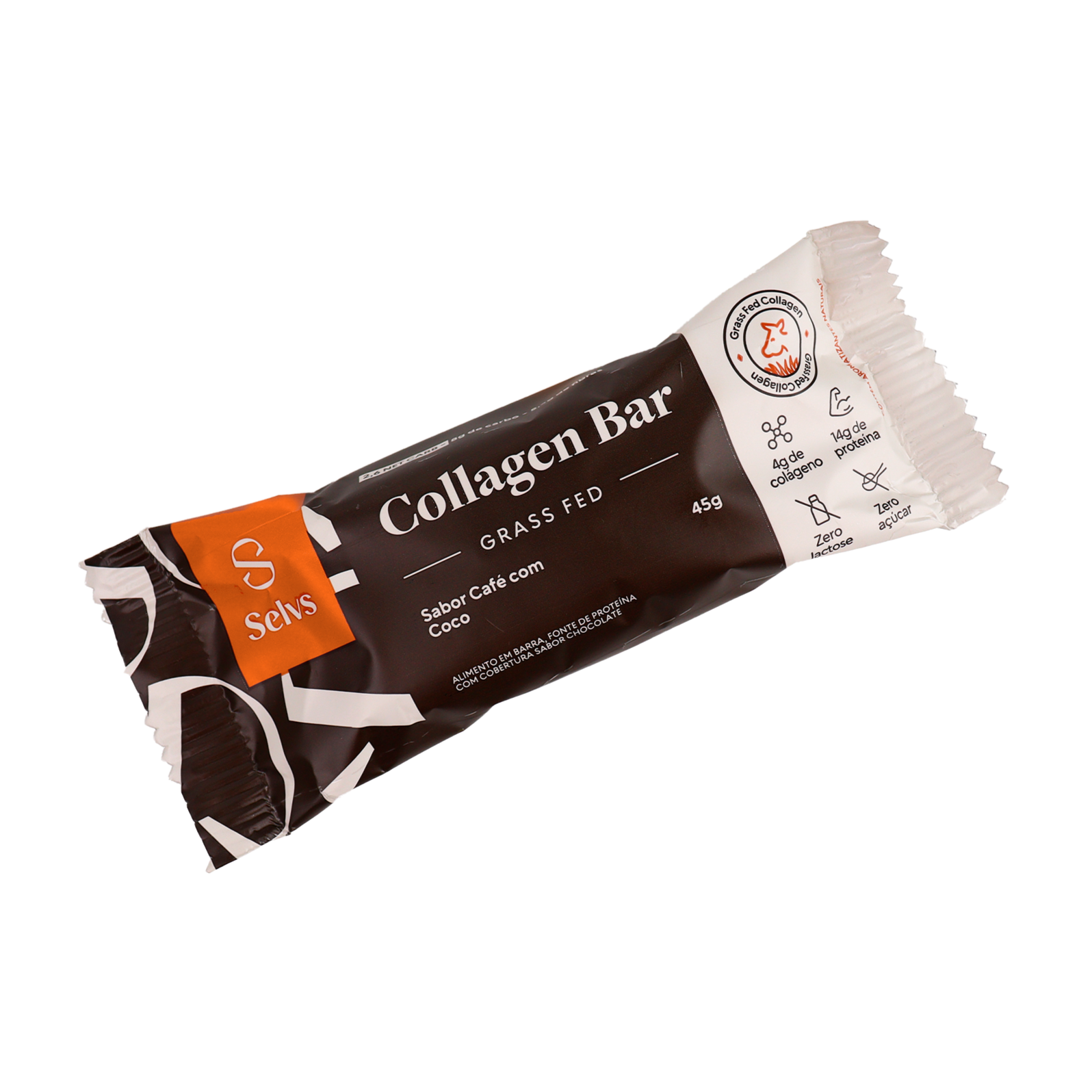 Selvs Collagen Bar Café com Coco | Barrinha Proteica com Colágeno